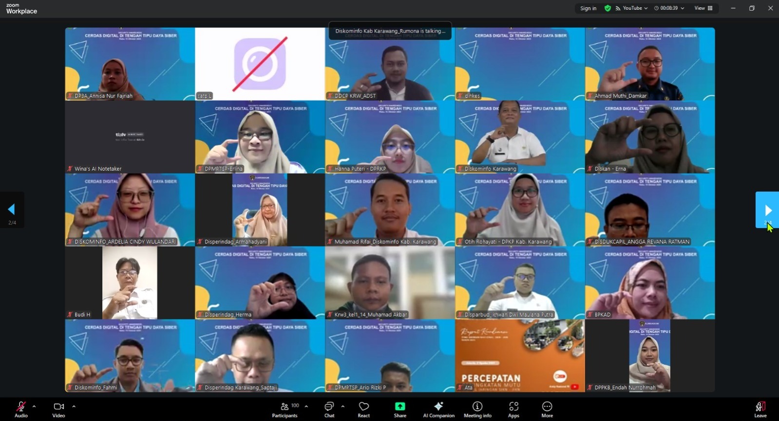 Perkuat Sistem Keamanan Informasi, Diskominfo Karawang Gelar Webinar Security Awareness ...